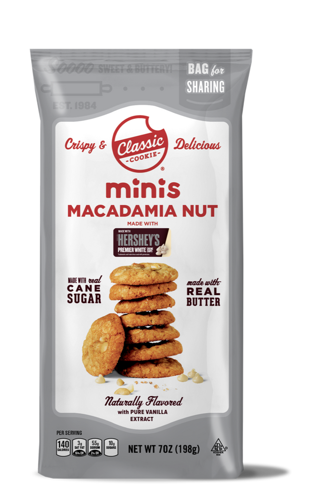 Brown Barge Middle - Classic Minis Pre-Baked Cookies - Macadamia Nut w ...